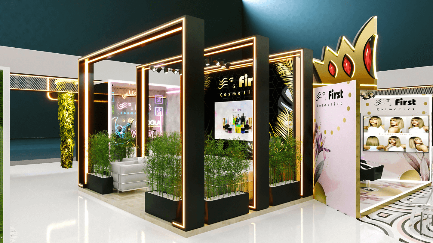 First Cosmetics Booth Design - Sara Advertising